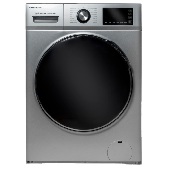 ماشین لباسشویی اتوماتیک و درب کروم امرسان مدل EW80W ظرفیت 8 کیلوگرم
