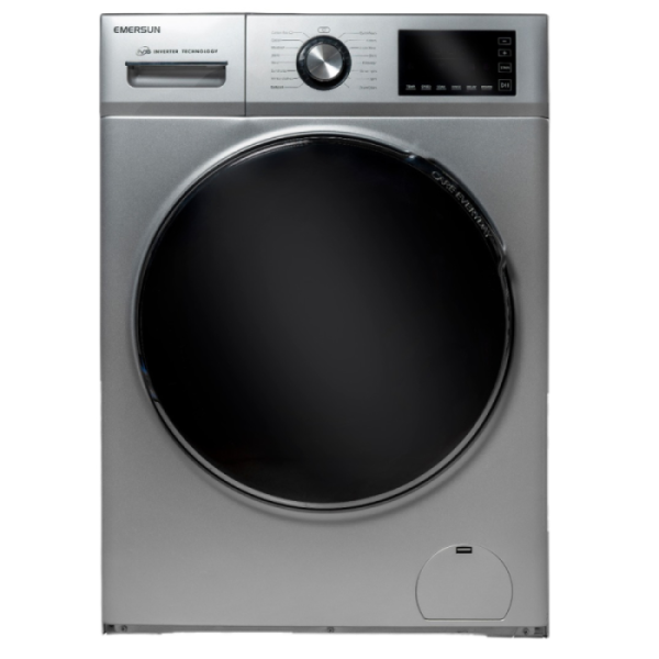 ماشین لباسشویی اتوماتیک و درب کروم امرسان مدل EW80W ظرفیت 8 کیلوگرم